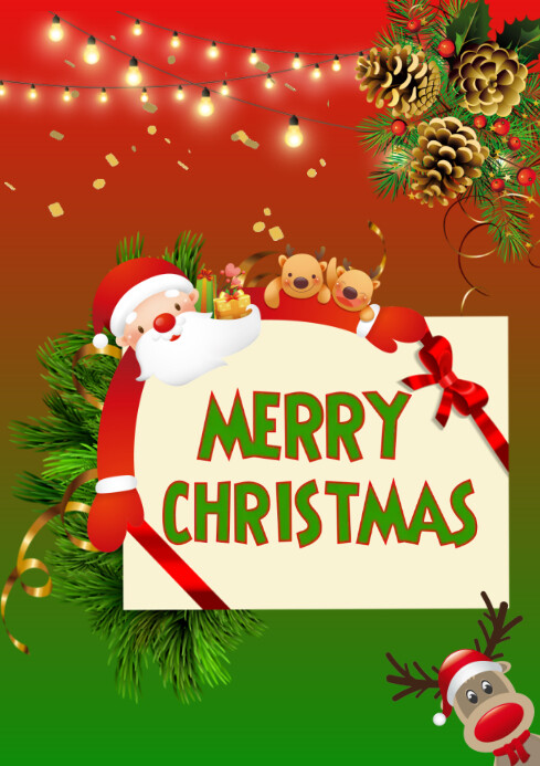 MERRY CHRISTMAS CARD Template | PosterMyWall