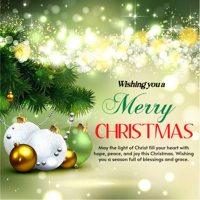 Merry Christmas card Template | PosterMyWall