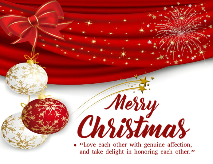 Merry Christmas card design template | PosterMyWall