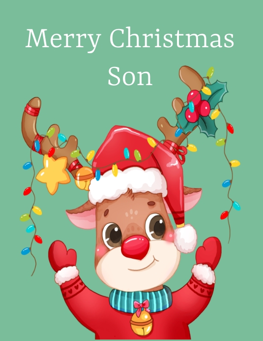 merry christmas card for children Template | PosterMyWall