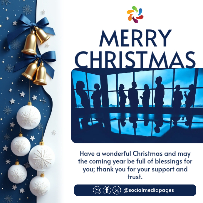 merry Christmas card from business to clients Template | PosterMyWall