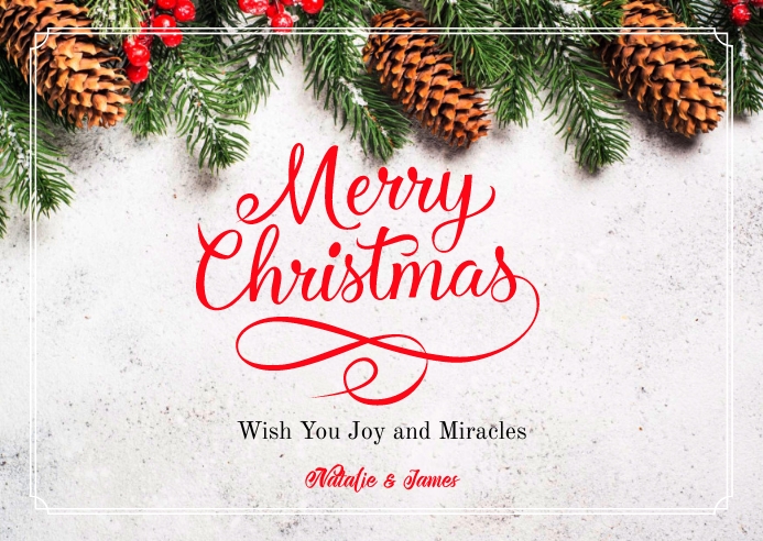 Merry Christmas Card Template | PosterMyWall