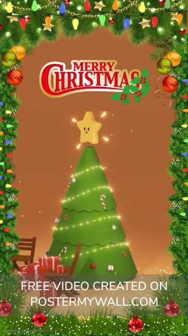 MERRY CHRISTMAS CARD VIDEO Template | PosterMyWall