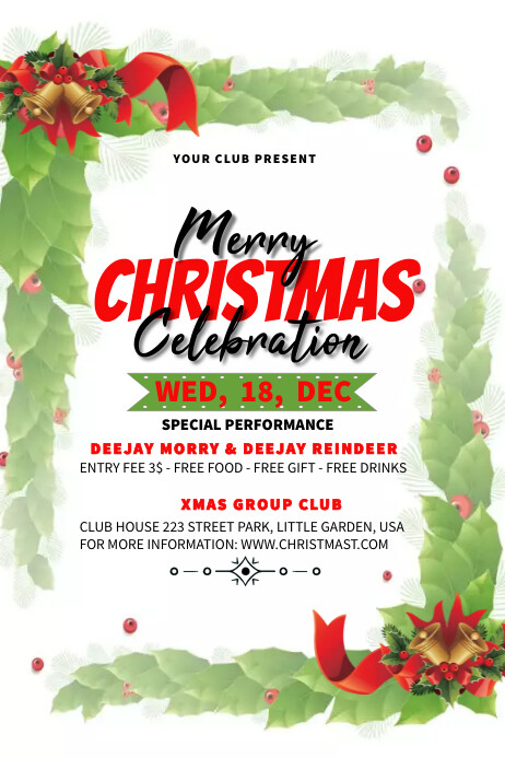 Merry Christmas Celebration Ads Template | PosterMyWall