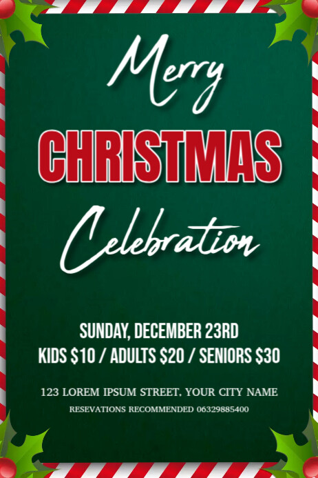 Merry Christmas Celebration Template | PosterMyWall