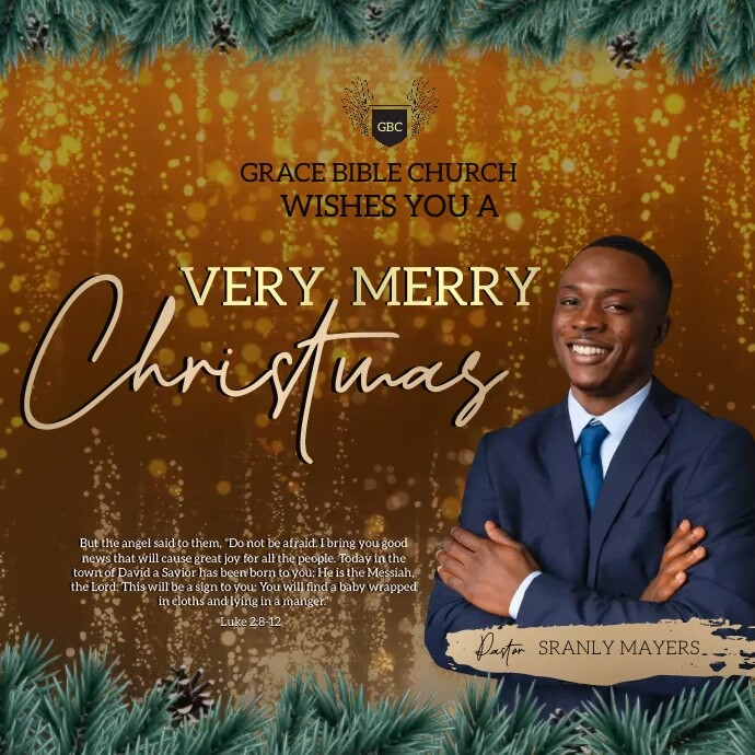 Plantilla de MERRY CHRISTMAS CHURCH POST TEMPLATE | PosterMyWall