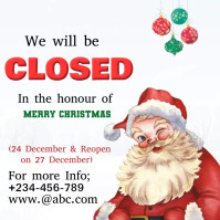 merry christmas closed templates | PosterMyWall