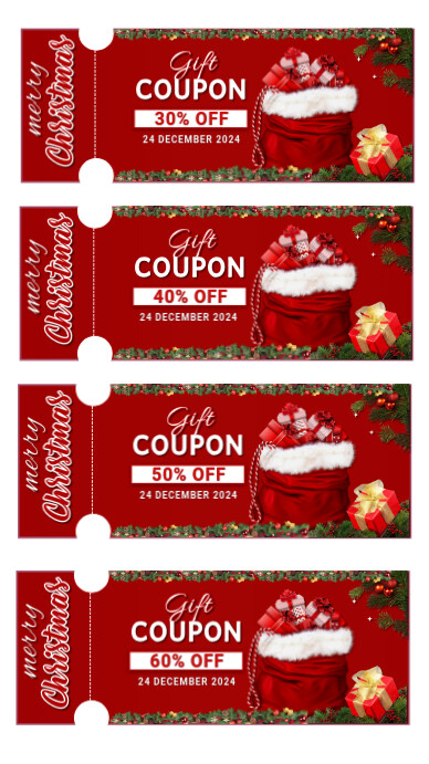 Merry Christmas COUPON template | PosterMyWall