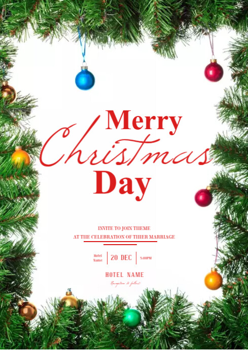 Merry Christmas Day Template | PosterMyWall
