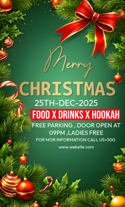 Merry Christmas Day Us Legal Template | PosterMyWall