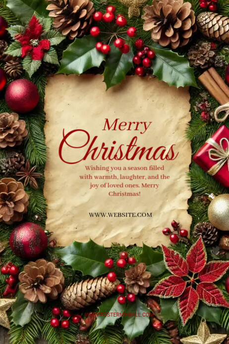 Merry Christmas Decor Poster Template | PosterMyWall