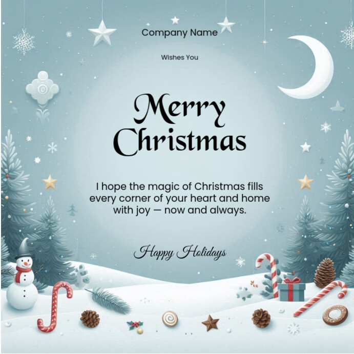 Merry Christmas Design Instagram Post Template | PosterMyWall