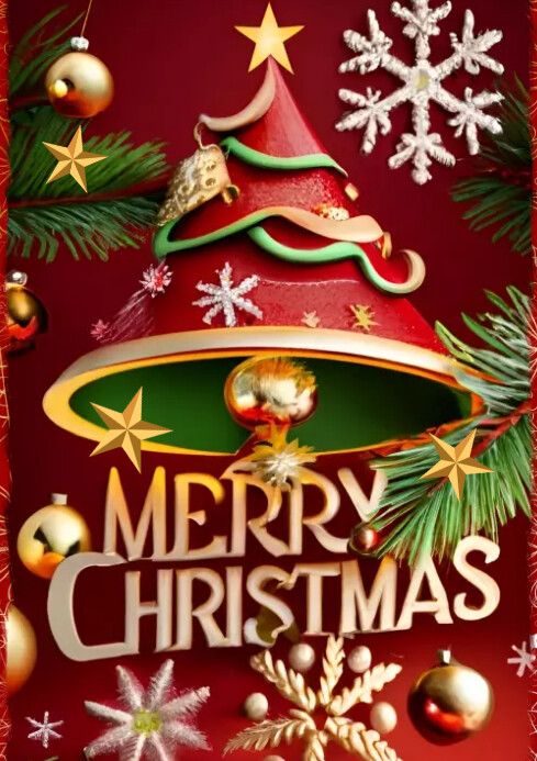 Merry Christmas design template | PosterMyWall