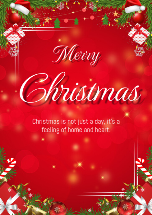 merry Christmas Template | PosterMyWall