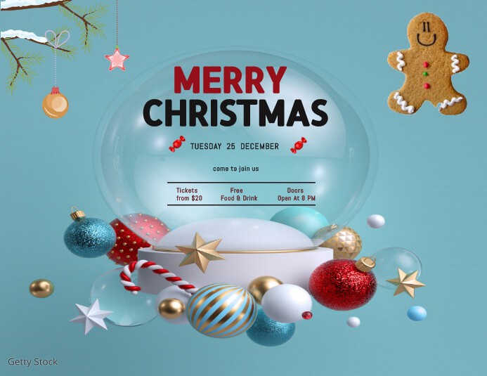 Modèle Merry Christmas | PosterMyWall