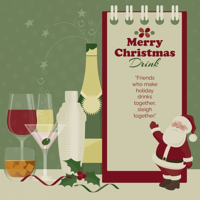 Copy of Merry Christmas Drink | PosterMyWall