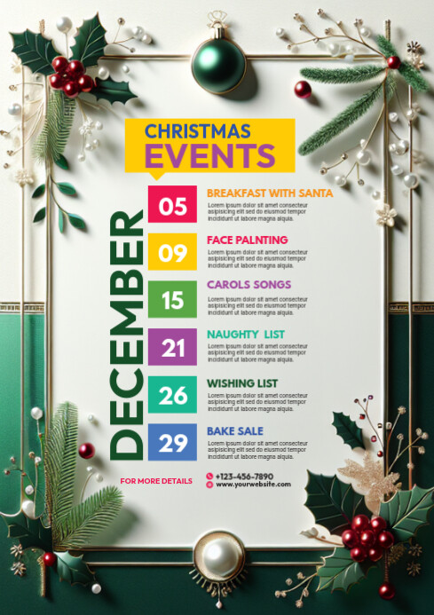 Merry Christmas Events Flyer Template | PosterMyWall