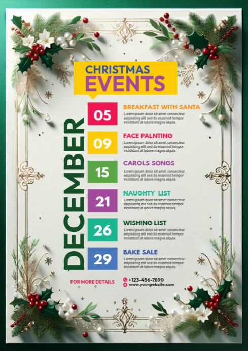 Merry Christmas Events Flyer Template | PosterMyWall