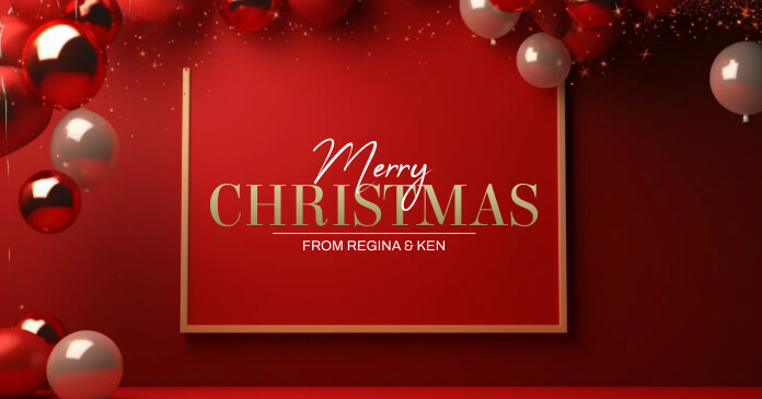 Plantilla de Merry Christmas Facebook banner template | PosterMyWall