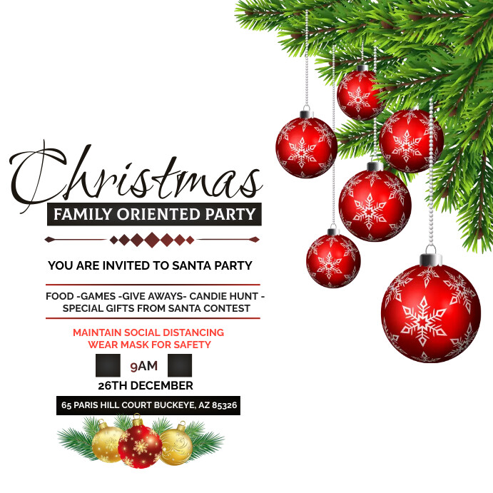 Copy of Merry Christmas Family Oriented Party Flyer I | PosterMyWall