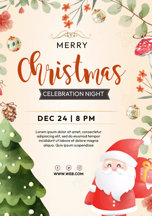 Merry Christmas Flyer Template | PosterMyWall