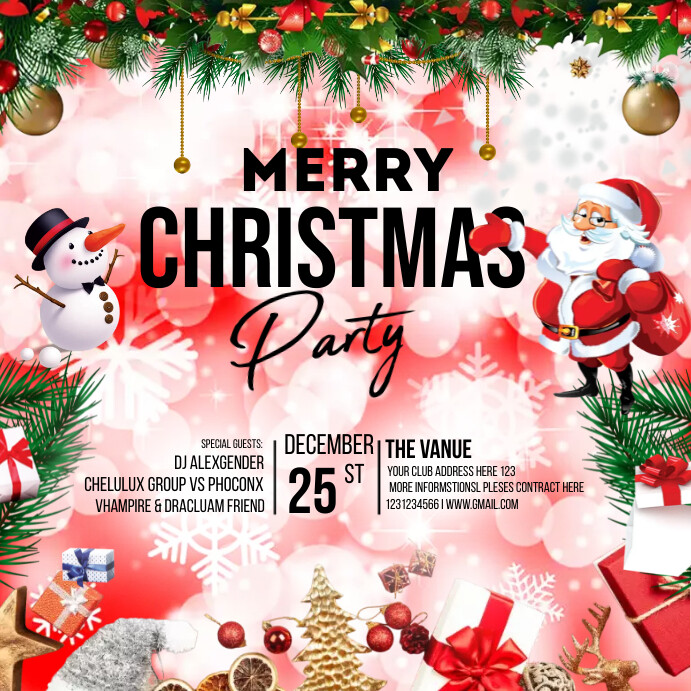 Merry christmas Flyer Template | PosterMyWall