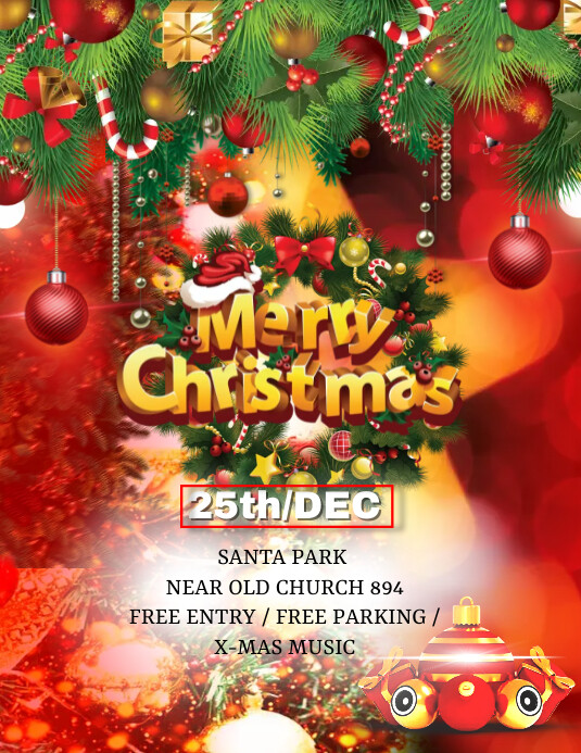 Merry christmas Flyer Template | PosterMyWall