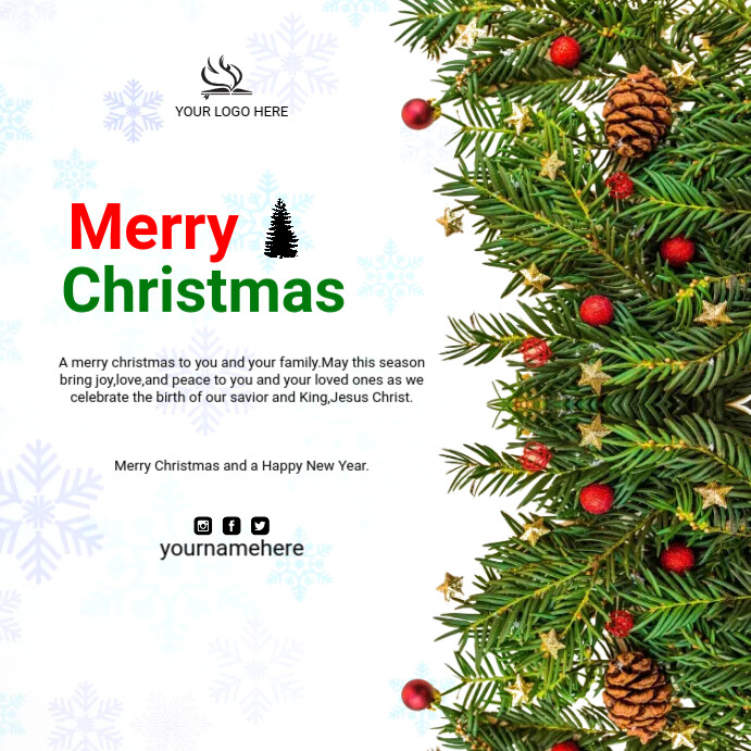Copy of merry christmas flyer template | PosterMyWall