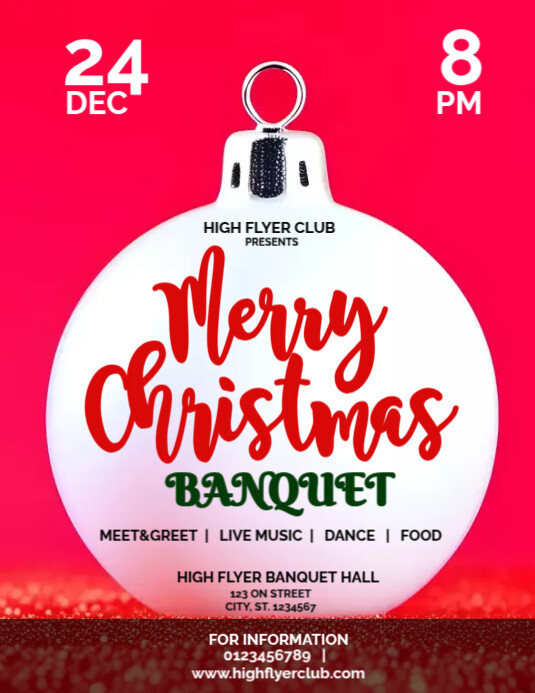merry christmas flyer template event flyer | PosterMyWall