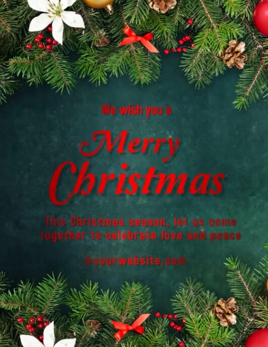Merry Christmas Flyers Template | PosterMyWall