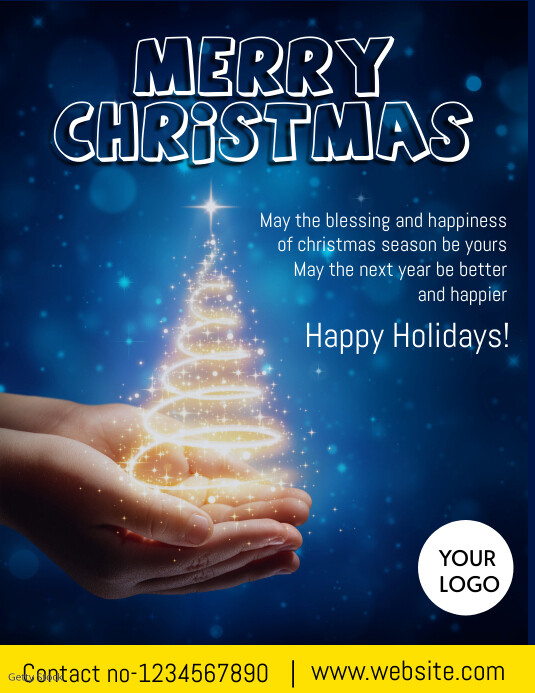 Merry Christmas flyers Template | PosterMyWall