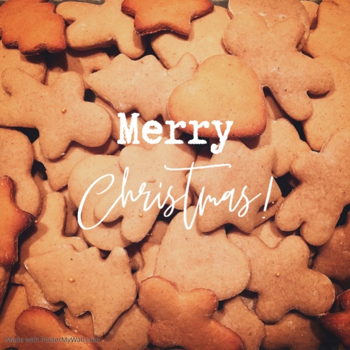 Merry Christmas Gingerbread design | PosterMyWall
