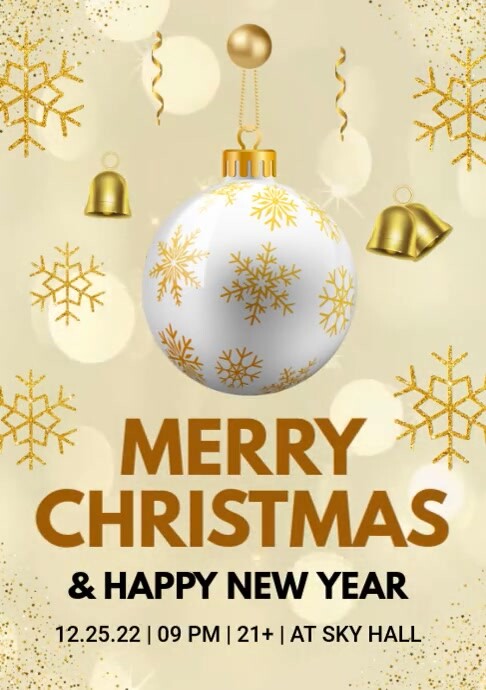 Merry Christmas Greeting Card Template | PosterMyWall