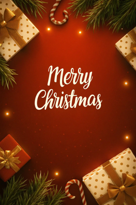 Merry Christmas Greeting Card Template | PosterMyWall