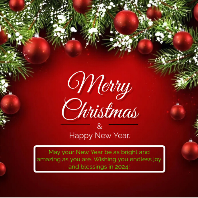 Merry Christmas Greeting Card Design Template | PosterMyWall