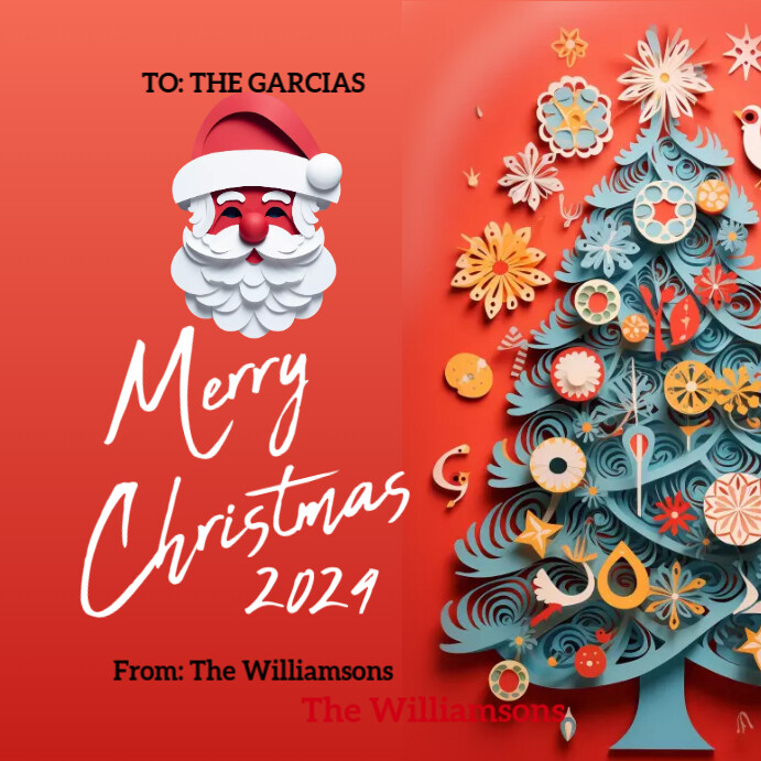 Merry Christmas Greeting card Template | PosterMyWall