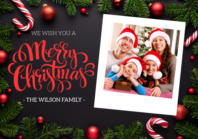 Merry Christmas greeting card Template | PosterMyWall