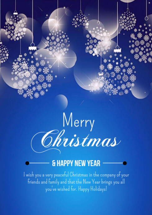 Merry Christmas Greeting Card Template | PosterMyWall