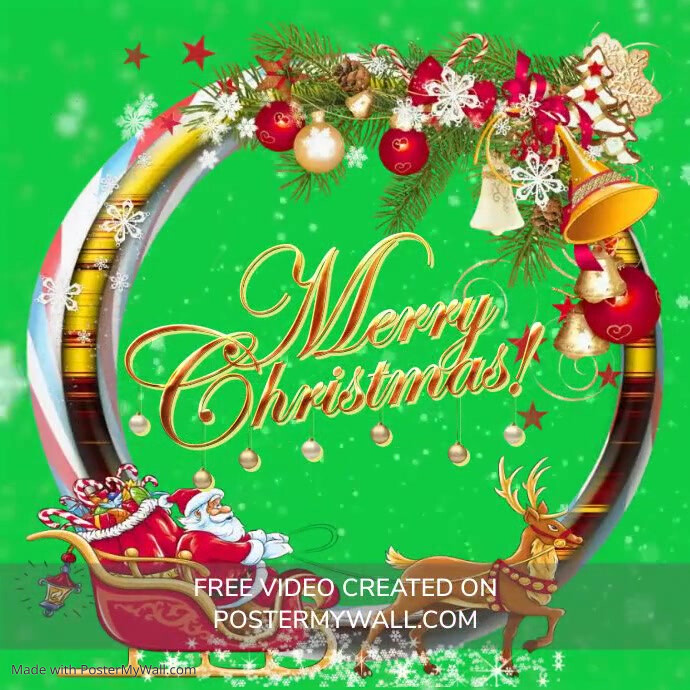 MERRY CHRISTMAS GREETING CARD VIDEO Template | PosterMyWall