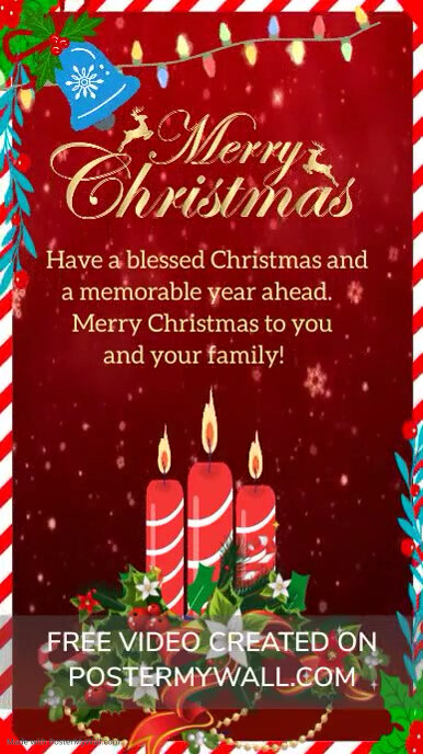 Copy of MERRY CHRISTMAS GREETING CARD WISHES | PosterMyWall