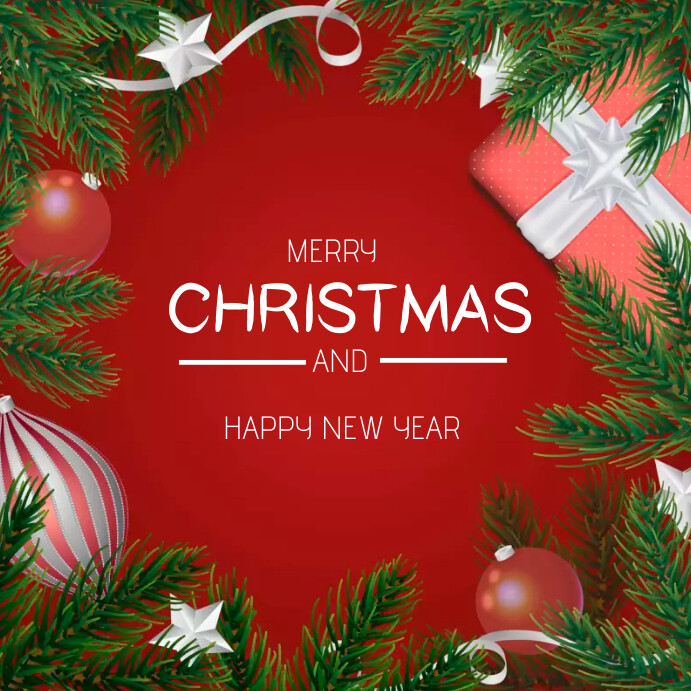 Merry Christmas Greeting Cards Template | PosterMyWall