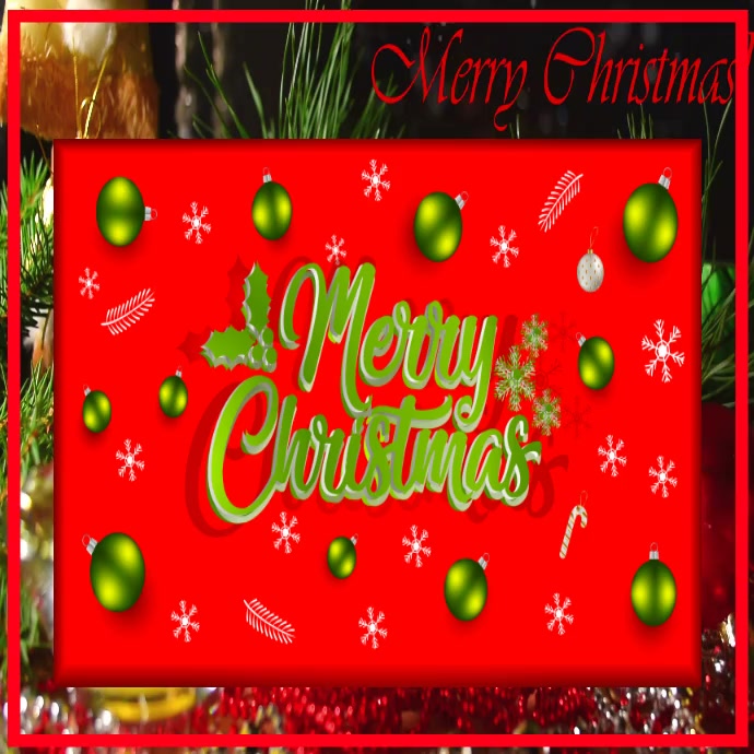 Merry Christmas greeting wishes animation Template | PosterMyWall