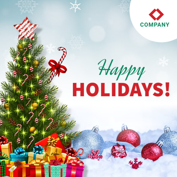 Merry Christmas And Happy Holidays Banner