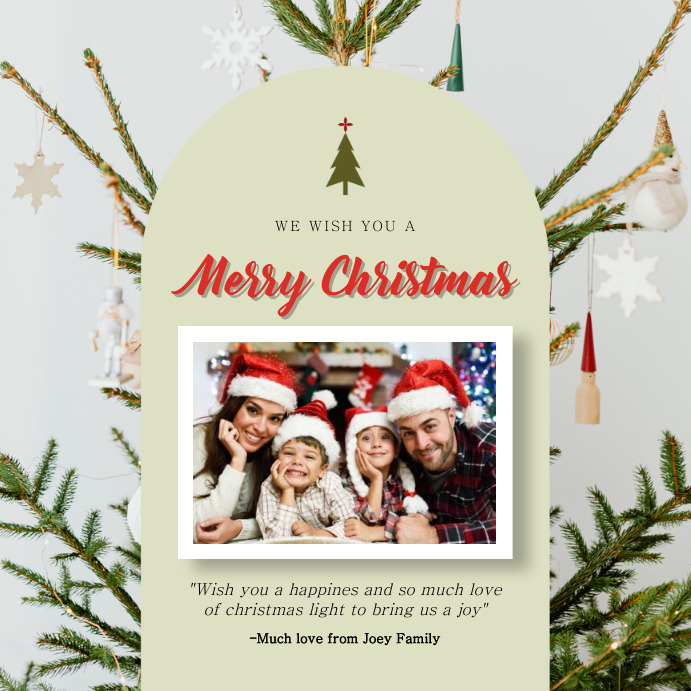 Copy of Merry Christmas Greetings Card | PosterMyWall