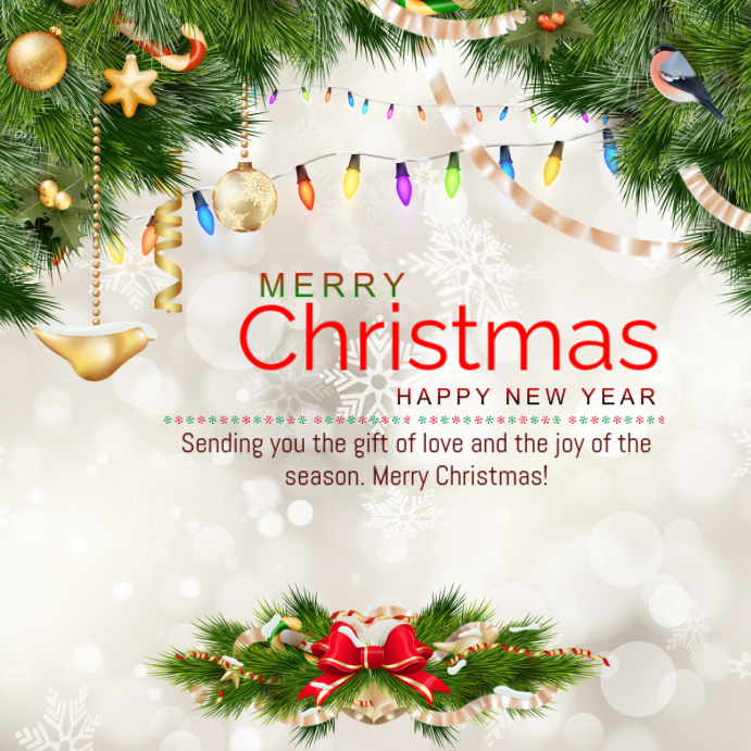 merry christmas greetings Template | PosterMyWall