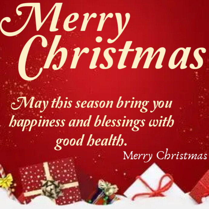 Merry Christmas greetings Template | PosterMyWall