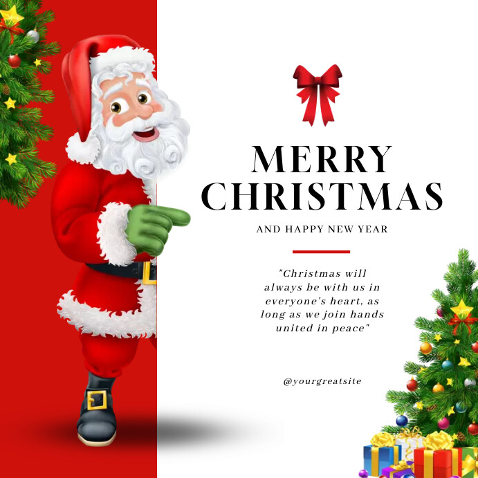 Merry Christmas Greetings IG Post Template | PosterMyWall