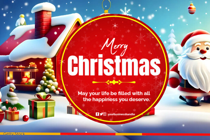 Merry christmas greetings with images Template | PosterMyWall