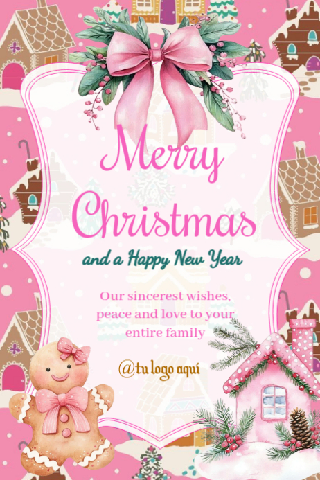 Plantilla de Merry christmas holyday feliz navidad temple flayer ...