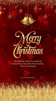 Merry Christmas Greetings IG Story Template | PosterMyWall